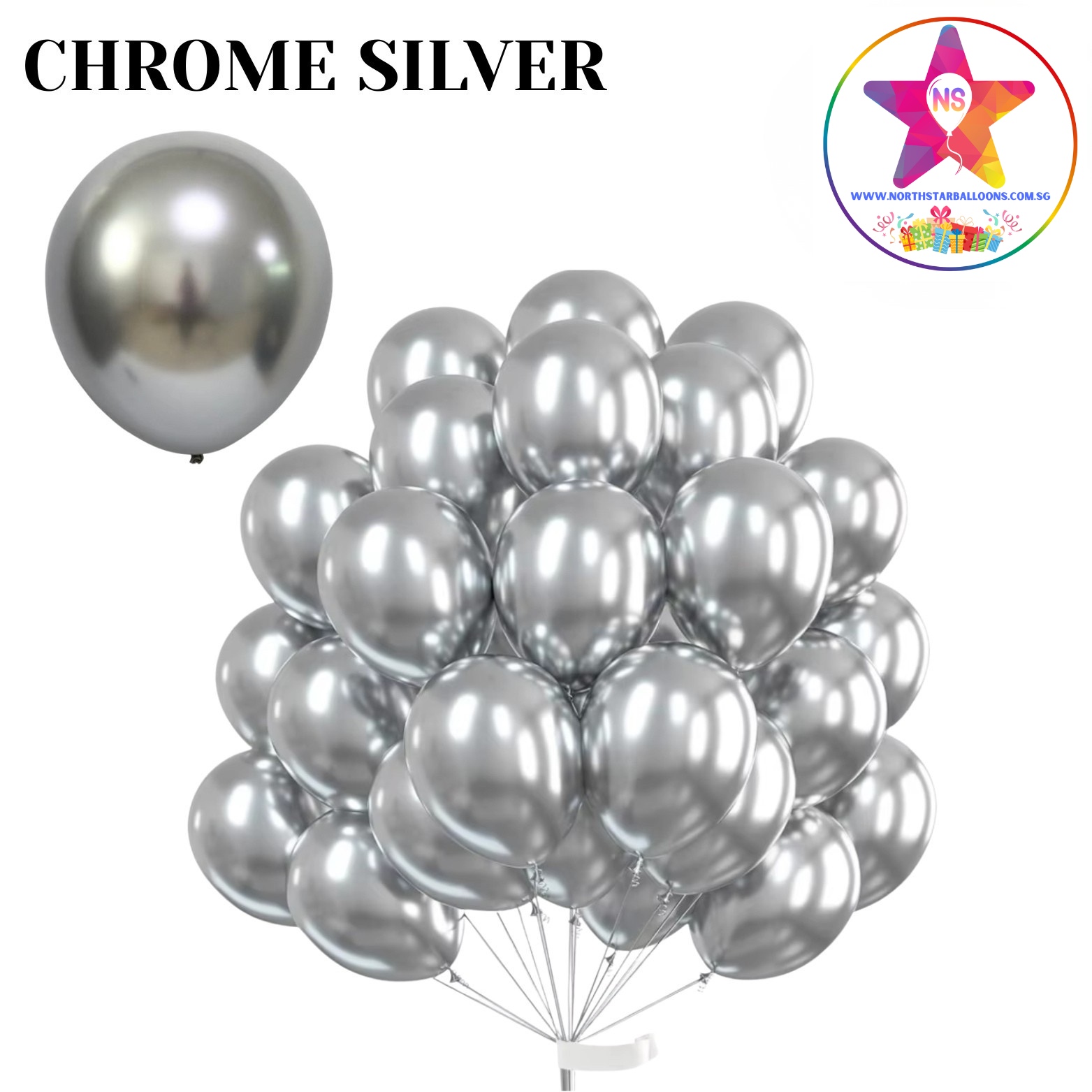 Chrome Silver - North Star Balloons