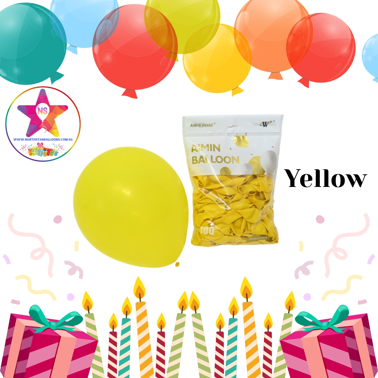 Matte Yellow - North Star Balloons